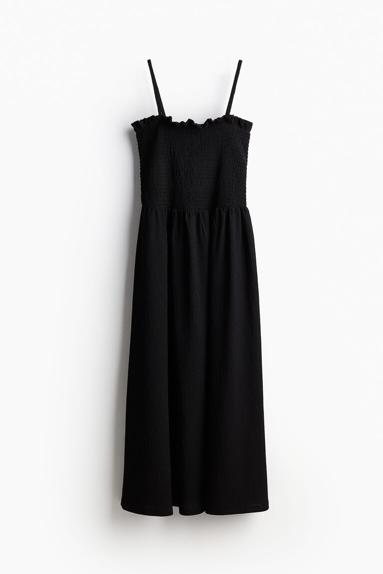 Smocked-bodice dress