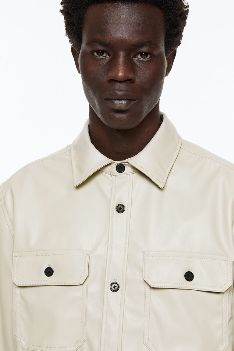 Coated overshirt