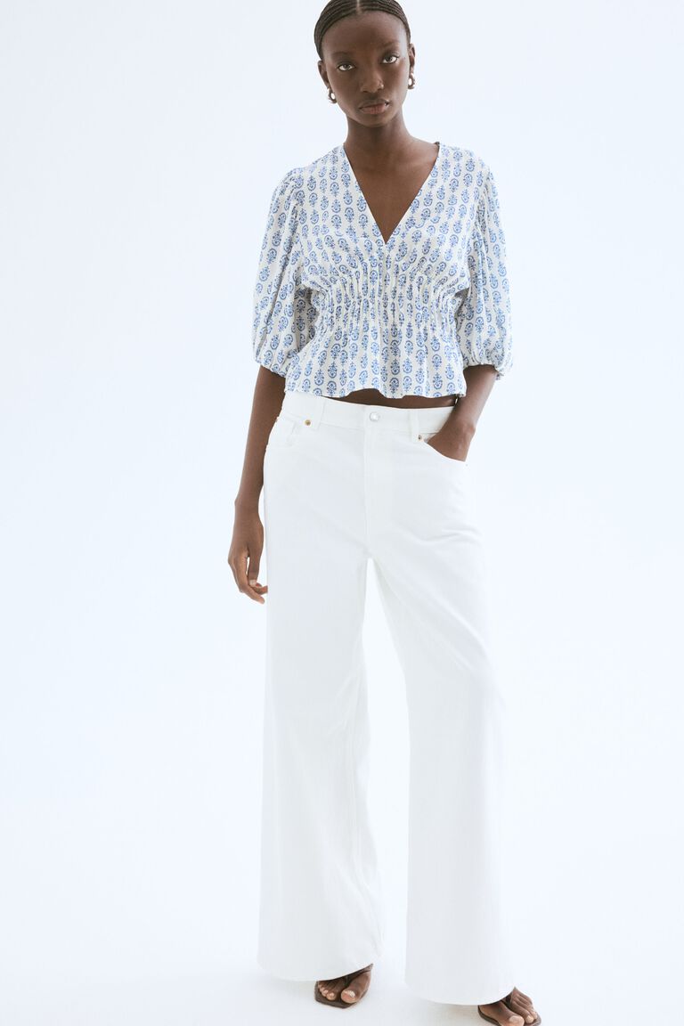 V-neck blouse