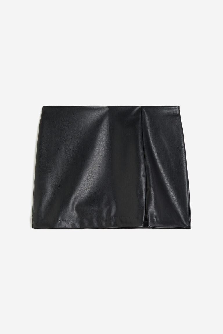 Slit-hem mini skirt