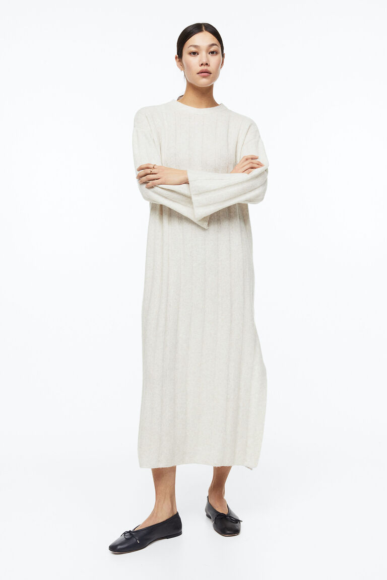 Oversized rib-knit dress
