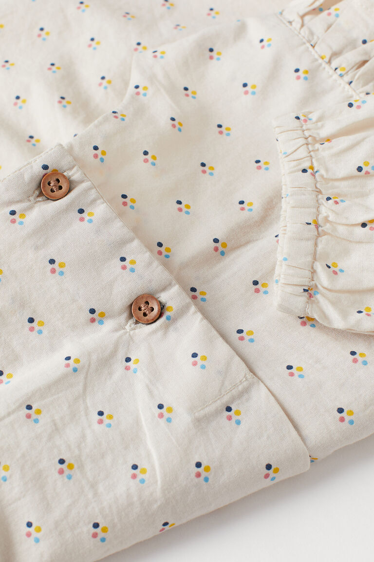 Patterned cotton blouse