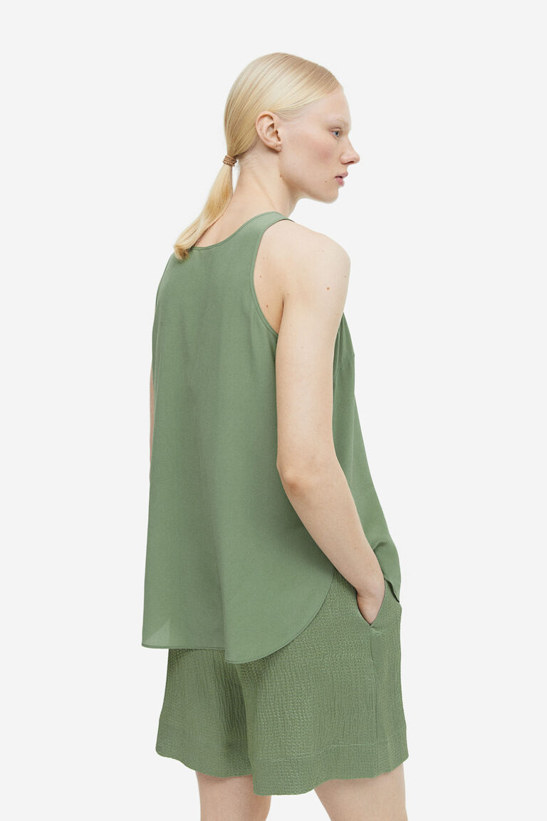 Silk crêpe top