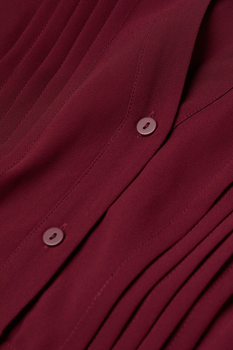 Pin-tuck-detail dress