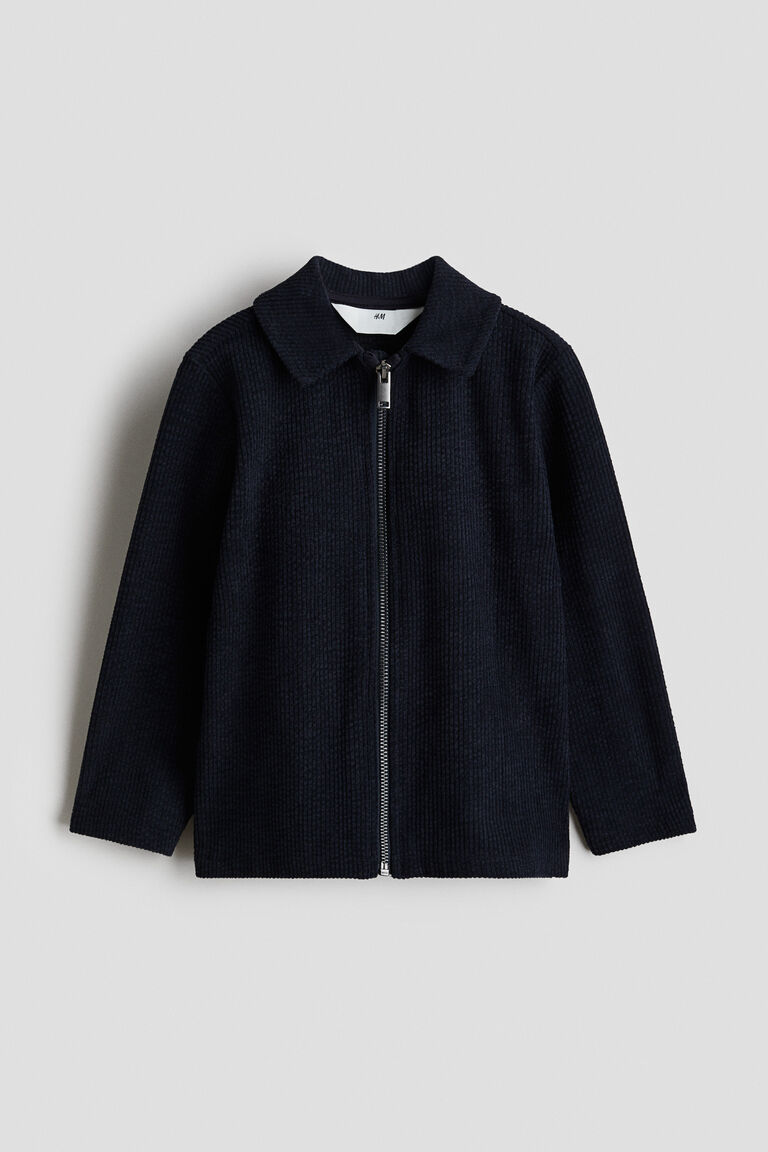 Shacket velour bertekstur ribbed