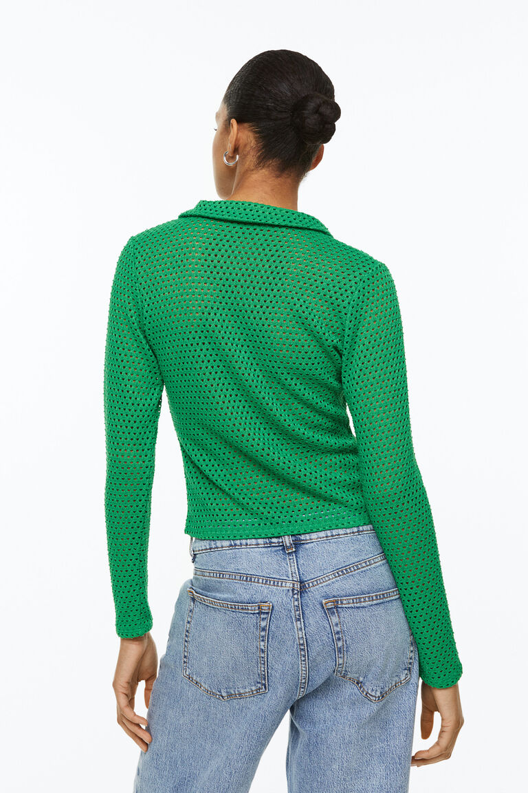 Collared jersey top