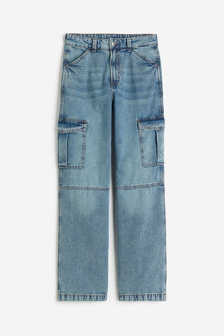 90s Baggy High Cargo Jeans