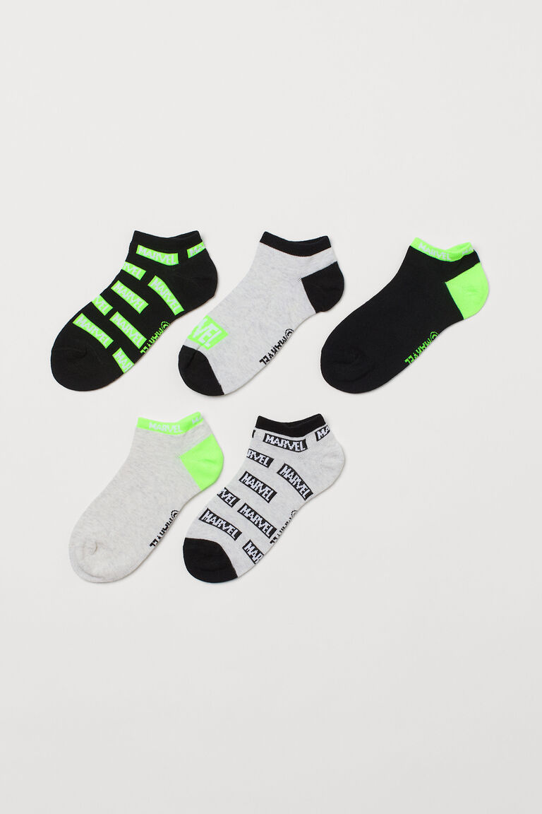 5-pack shaftless socks