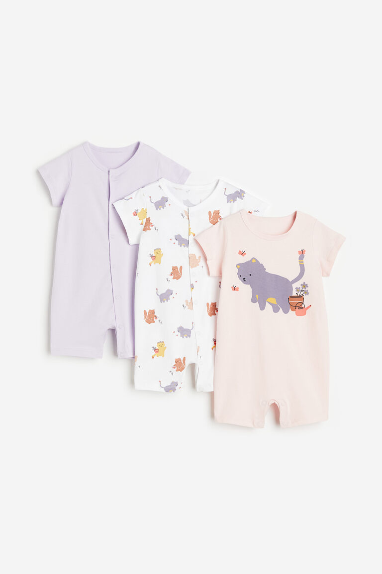3-pack cotton pyjamas