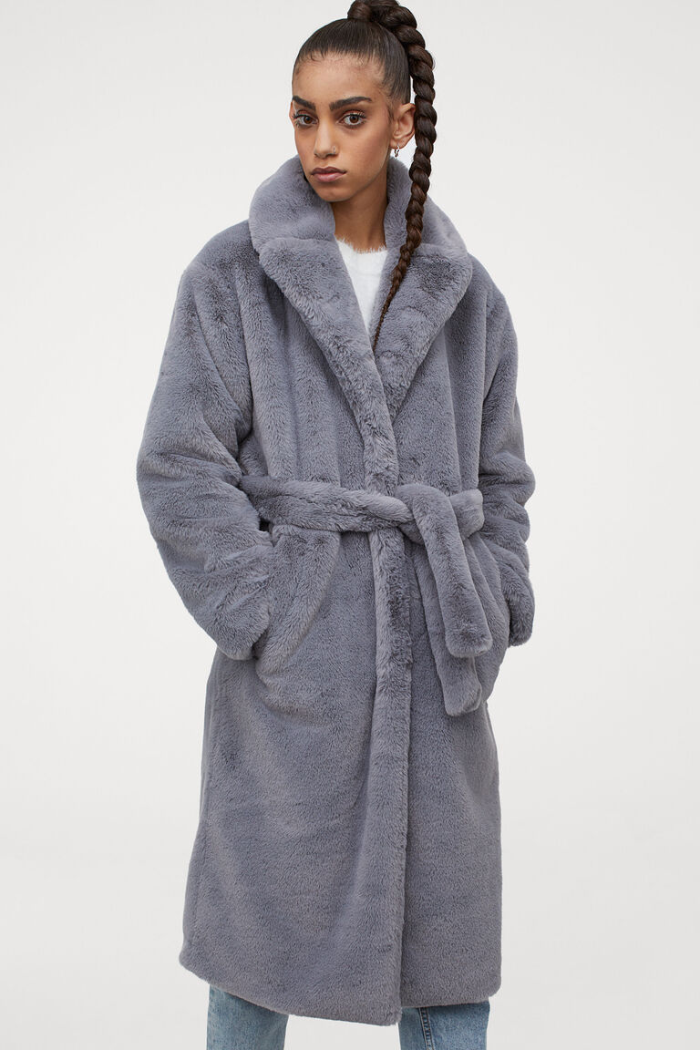 Faux fur coat