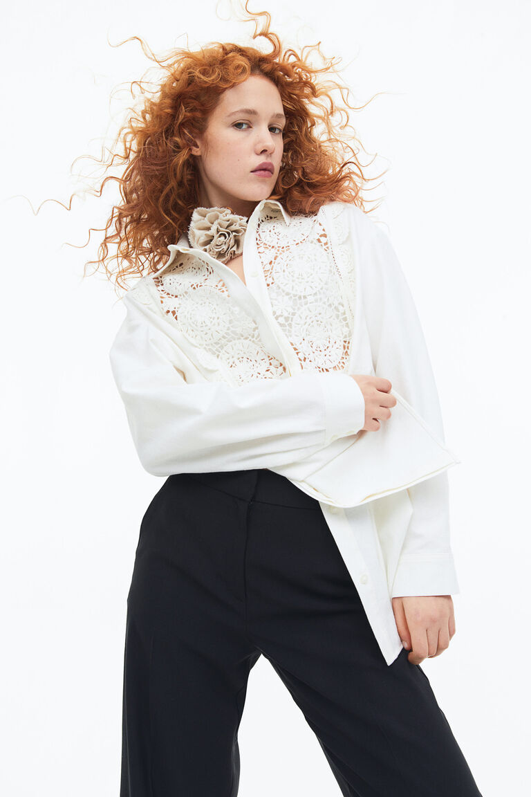 Slit-hem trousers