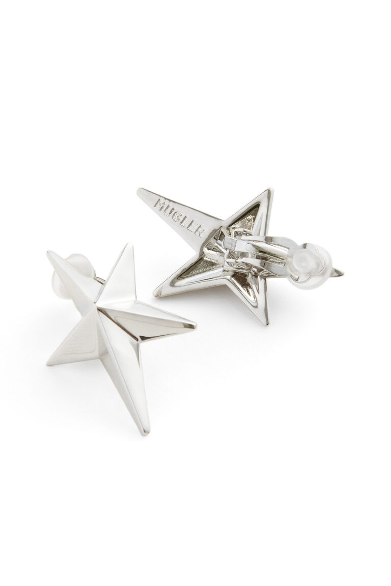 Star-shaped clip earrings