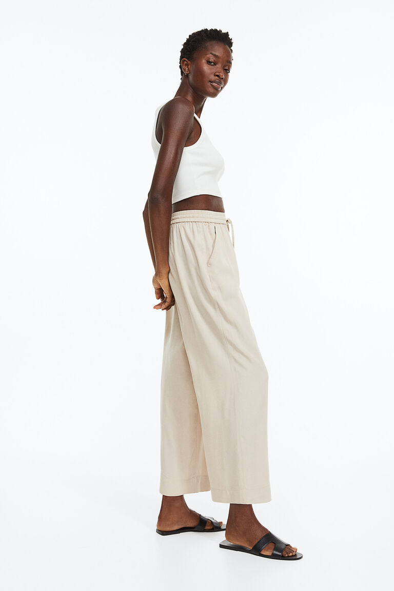 Lyocell-blend pull-on trousers