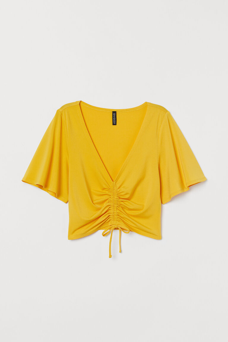 Drawstring top