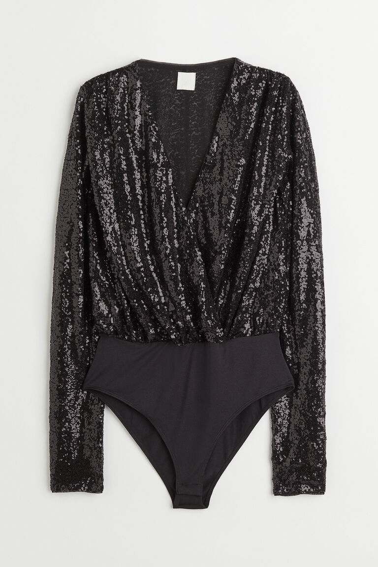 Draped sequined body