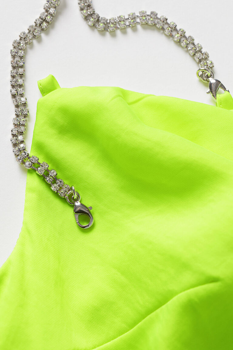 Satin top with sparkly stones