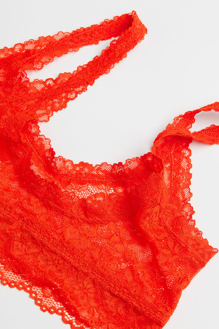 Non-padded lace bra top