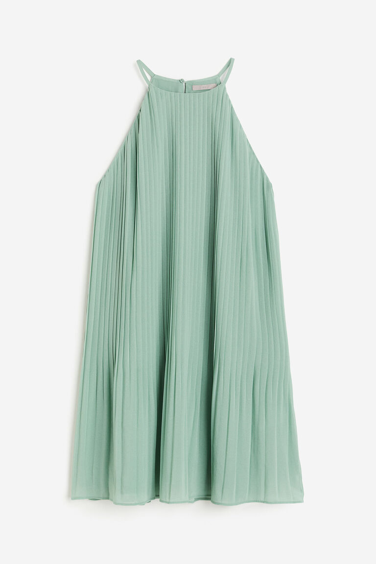 Pleated chiffon dress