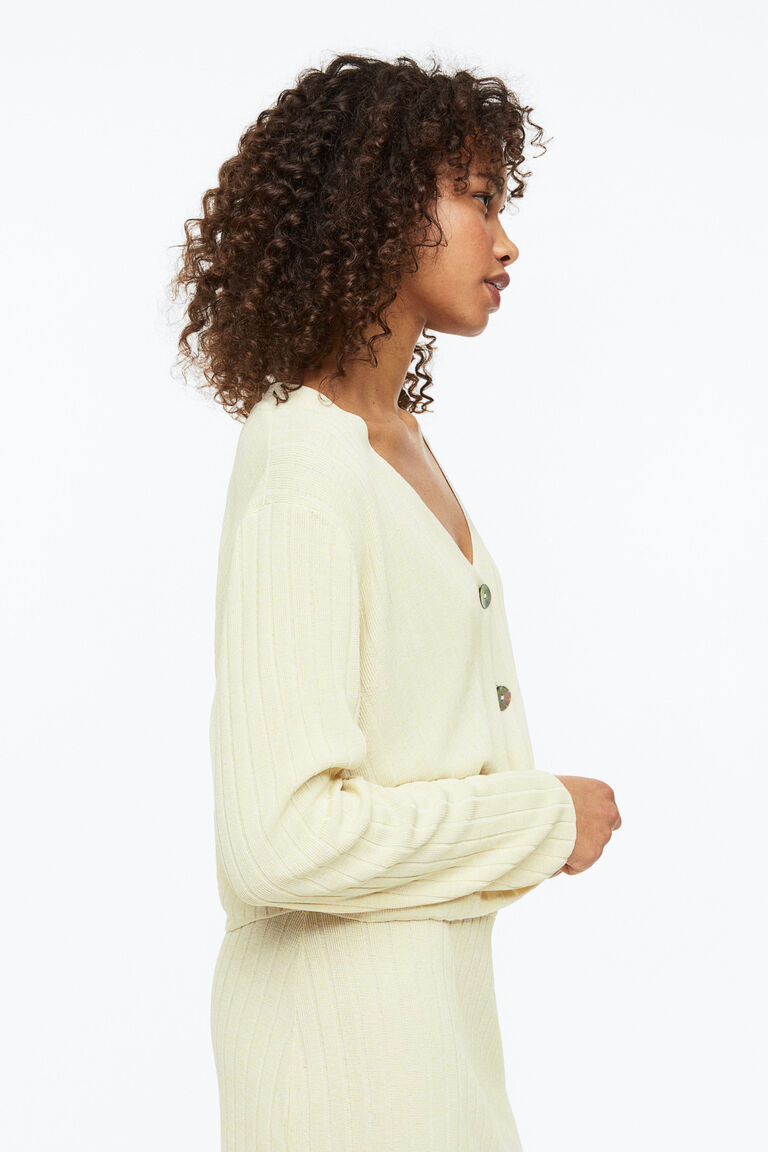 Rib-knit cardigan