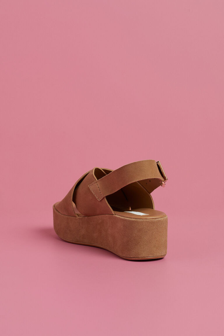 Suede platform sandals