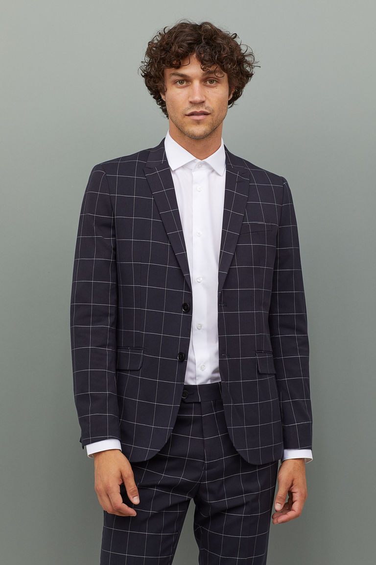 Checked jacket Skinny Fit