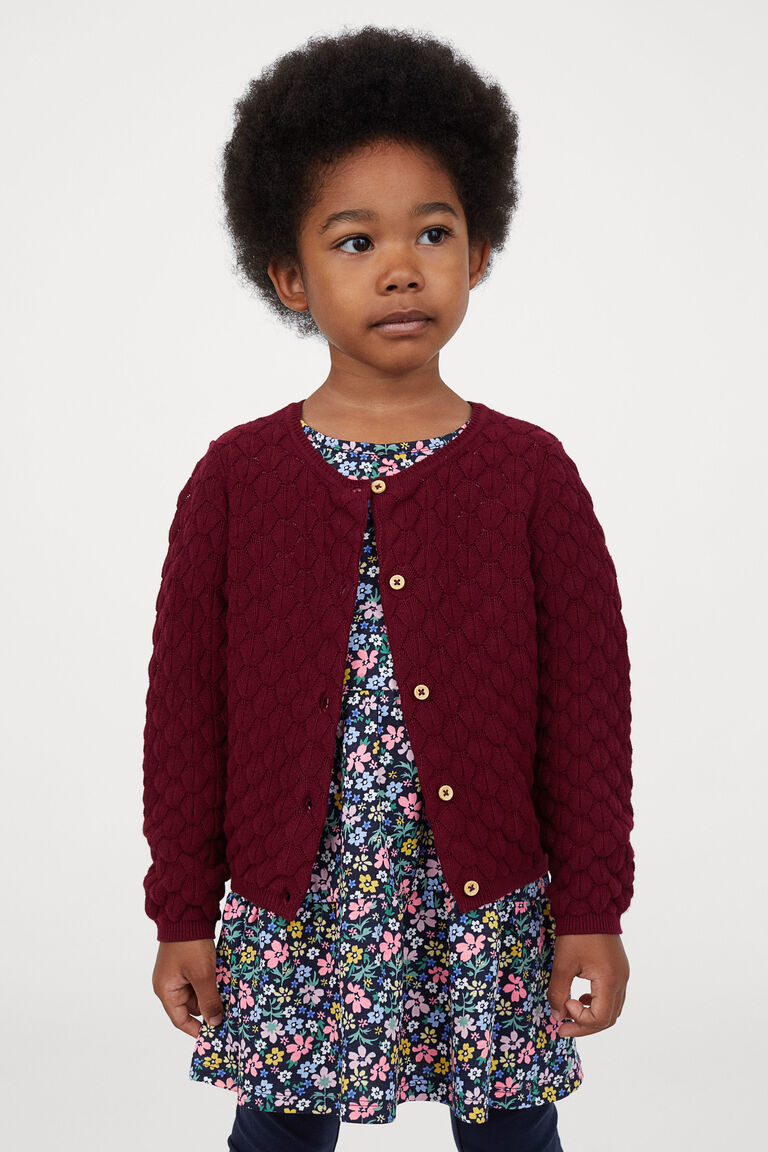 Textured-knit cardigan