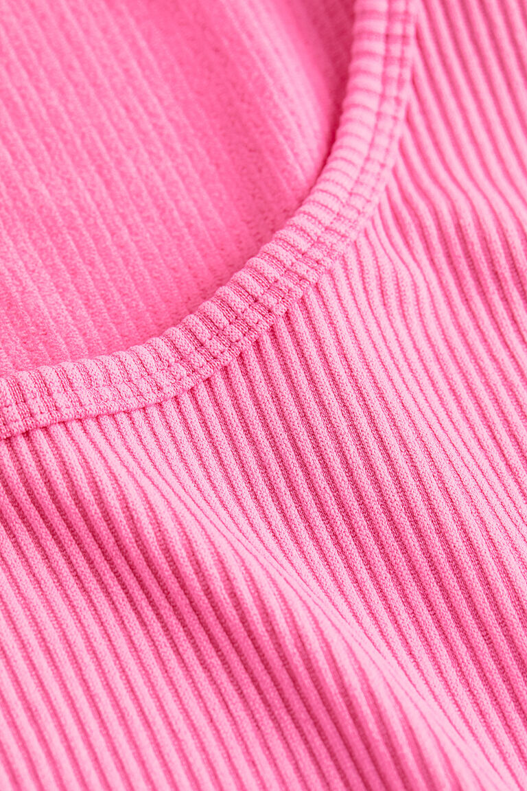 Ribbed jersey top
