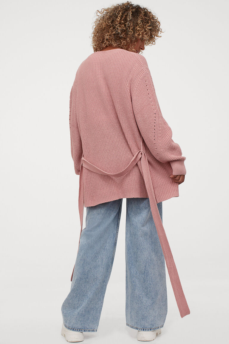 Cardigan with a tie belt