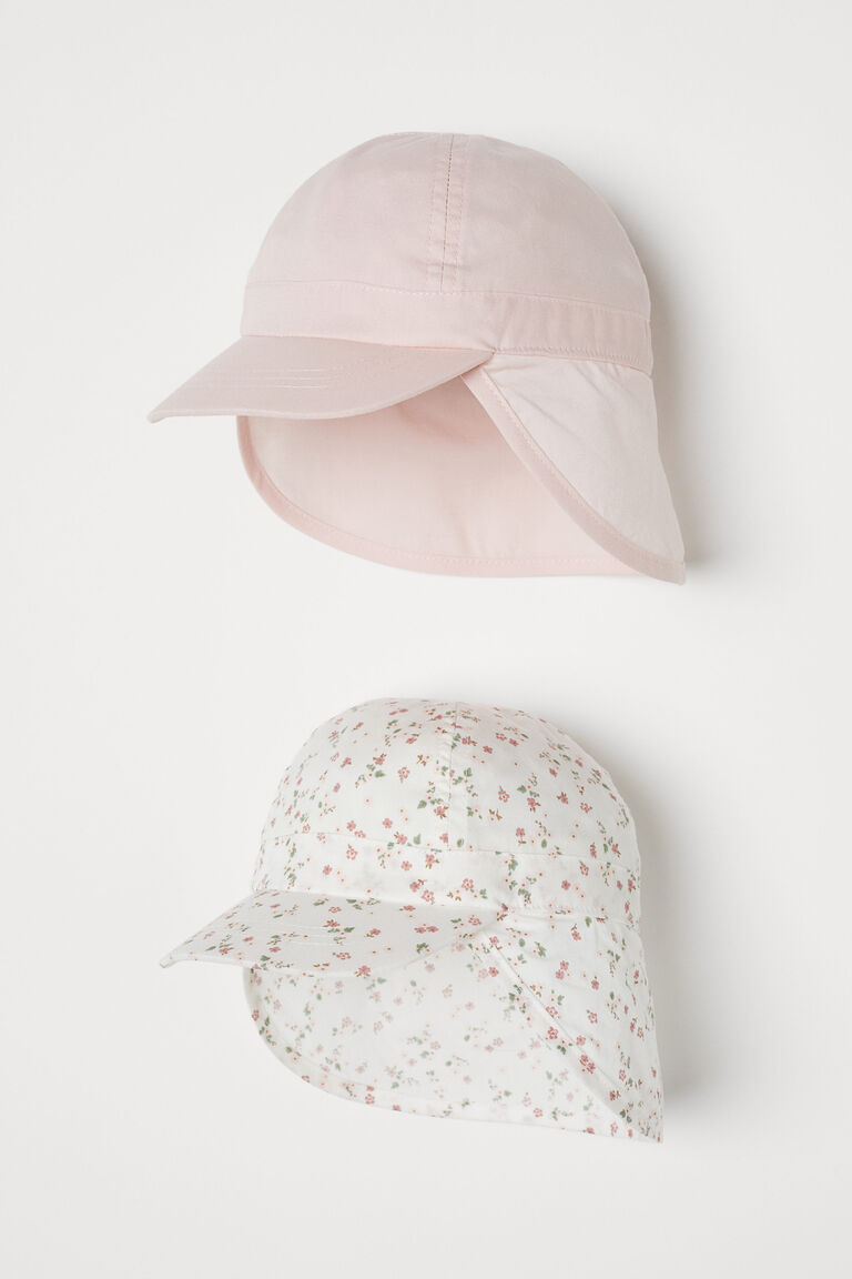 2-pack cotton sun caps