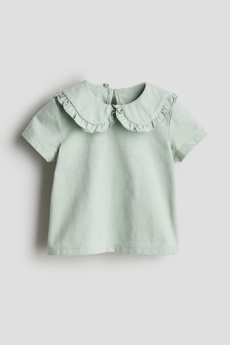 Collared jersey top