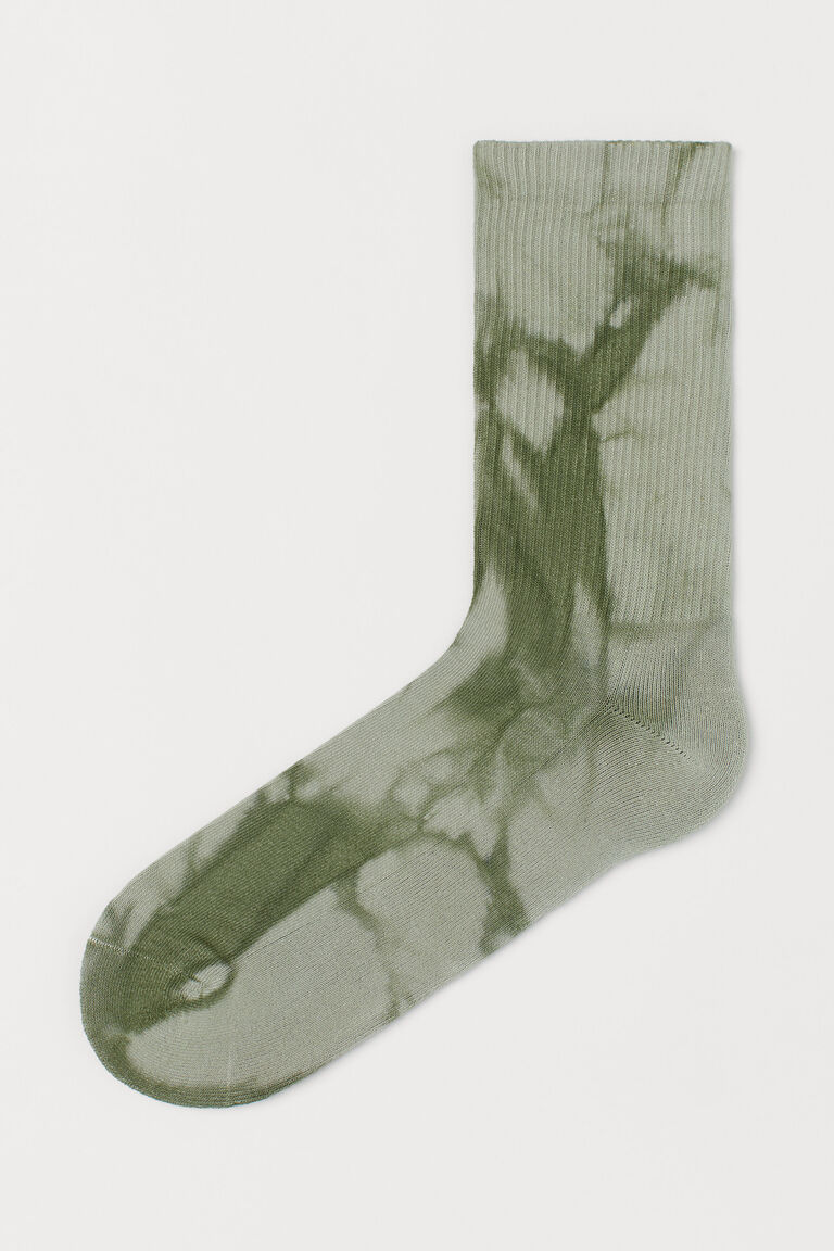 Batik-patterned socks