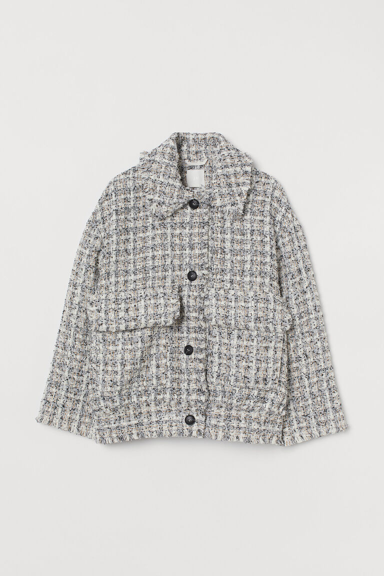 Textured-weave jacket