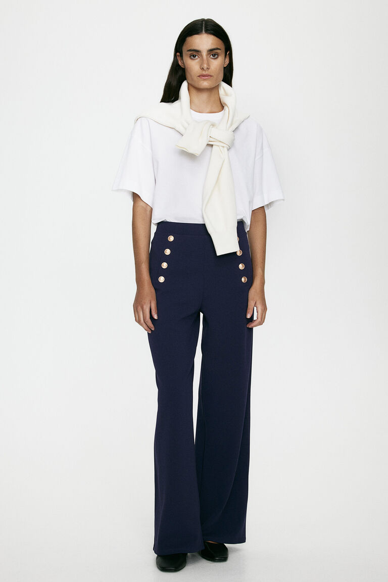 Button-front trousers