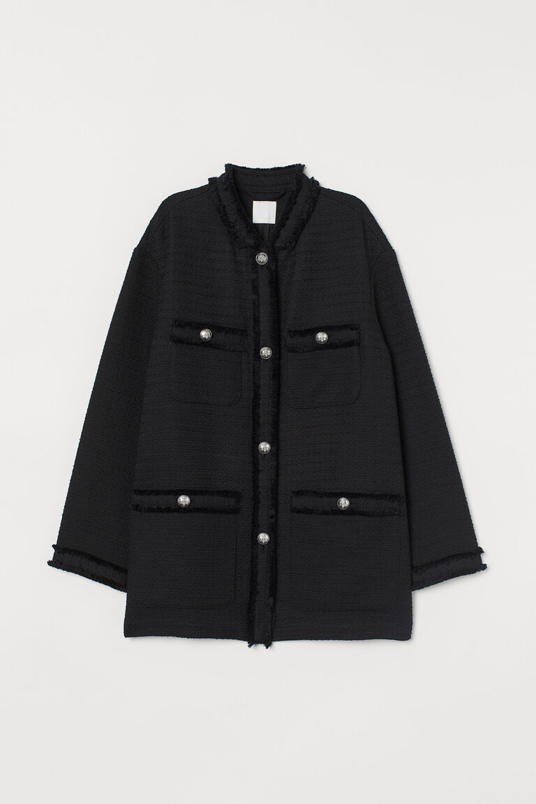 Textured-weave jacket
