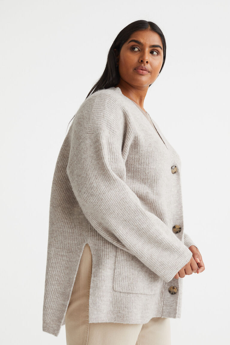 H&M+ Ribbed cardigan