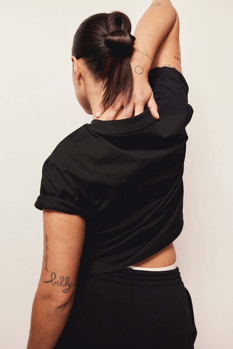 Boxy-style cotton T-shirt