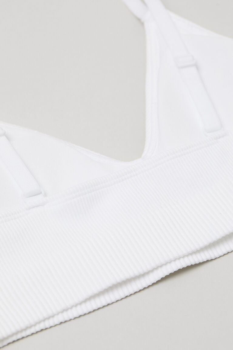 Seamless padded jersey bra