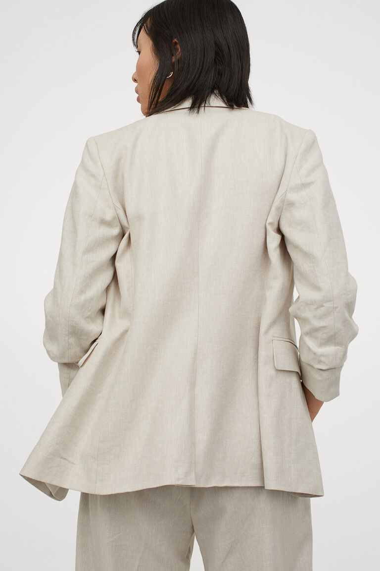 Linen-blend jacket