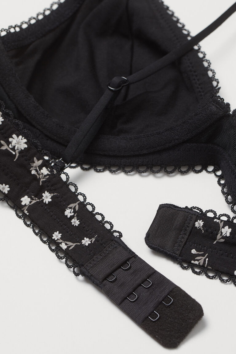 Non-padded jersey bra