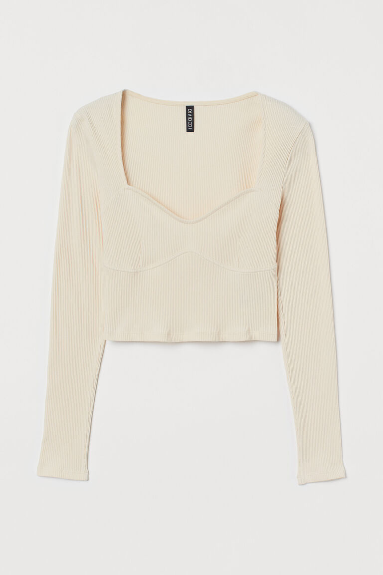 Sweetheart-neckline top