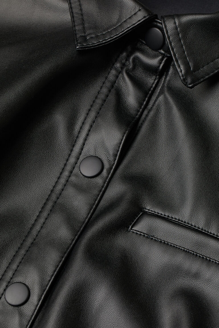 Imitation leather dress