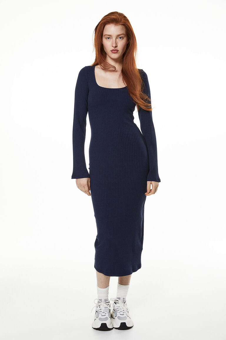 Ribbed bodycon dress