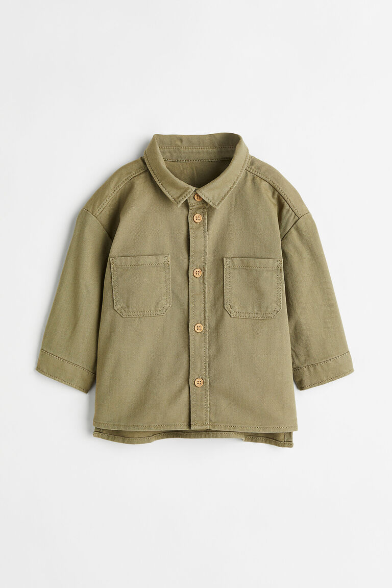 Cotton twill shacket
