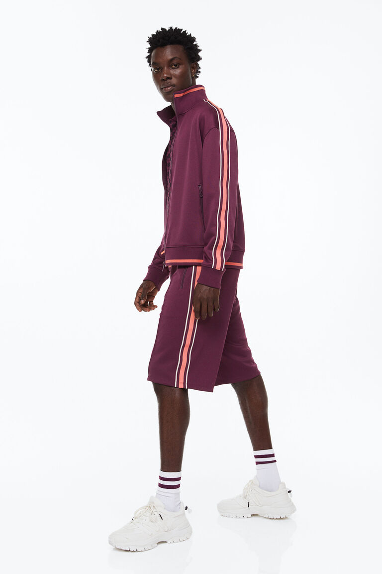 Side-striped track shorts