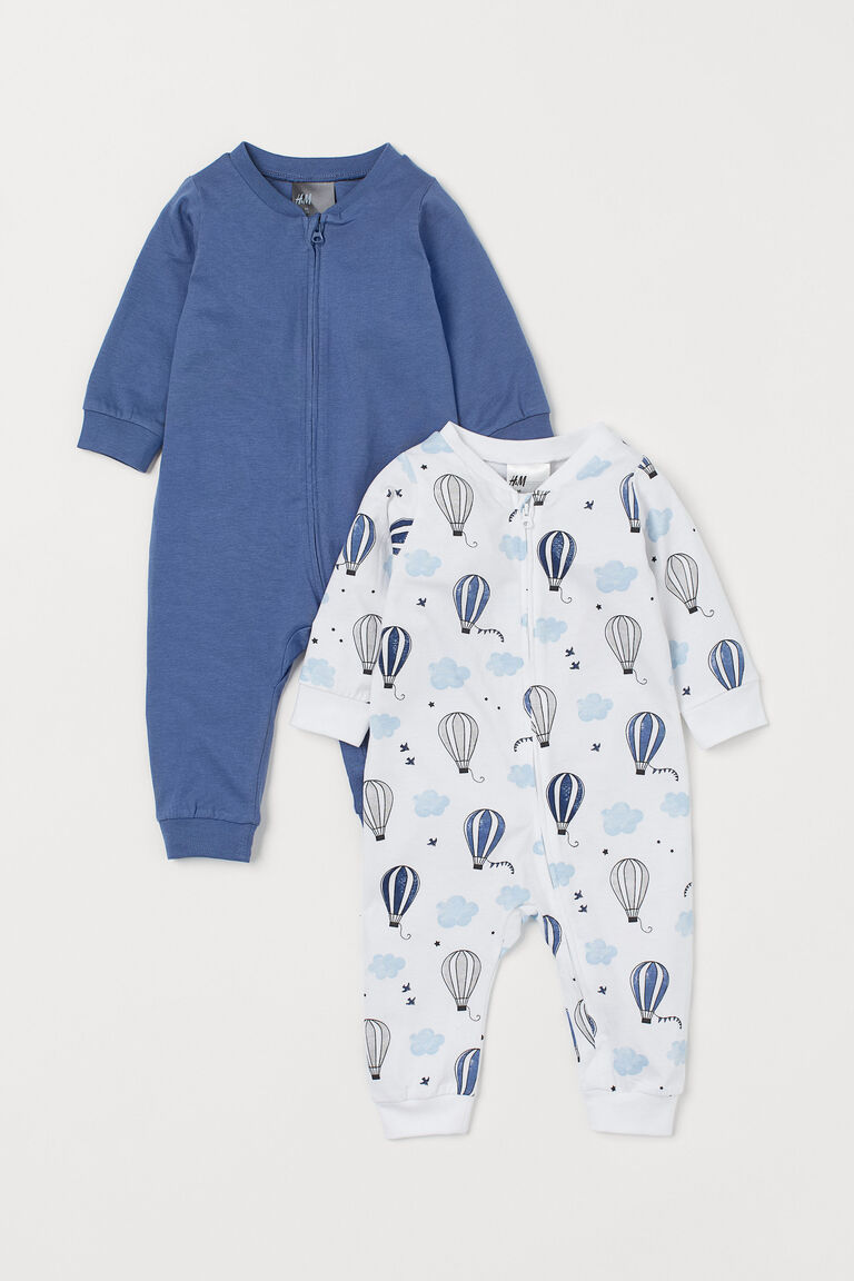 2-pack zip-up pyjamas