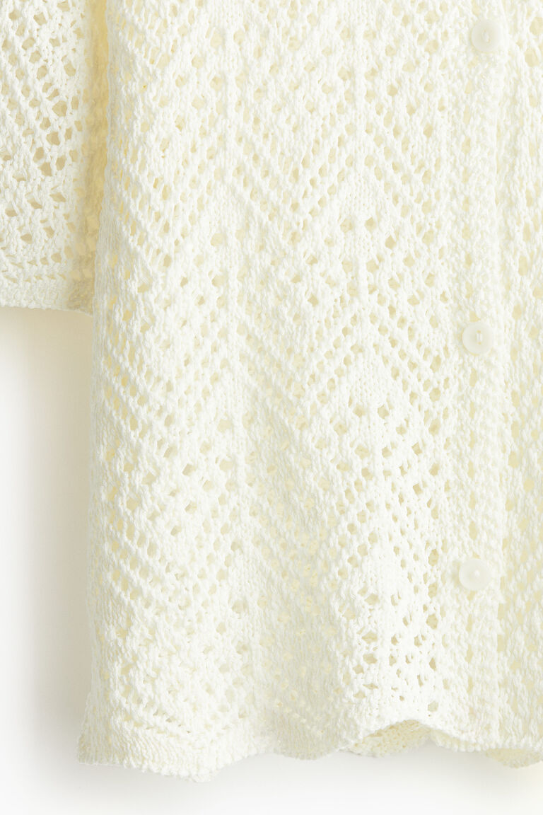 Pointelle-knit cardigan