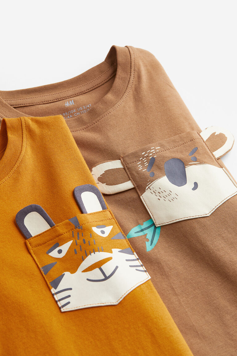 2-pack interactive detail T-shirts