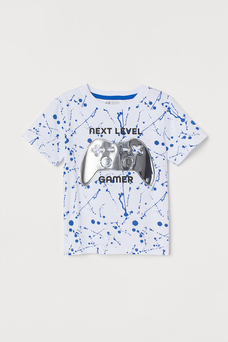 Interactive-motif T-shirt