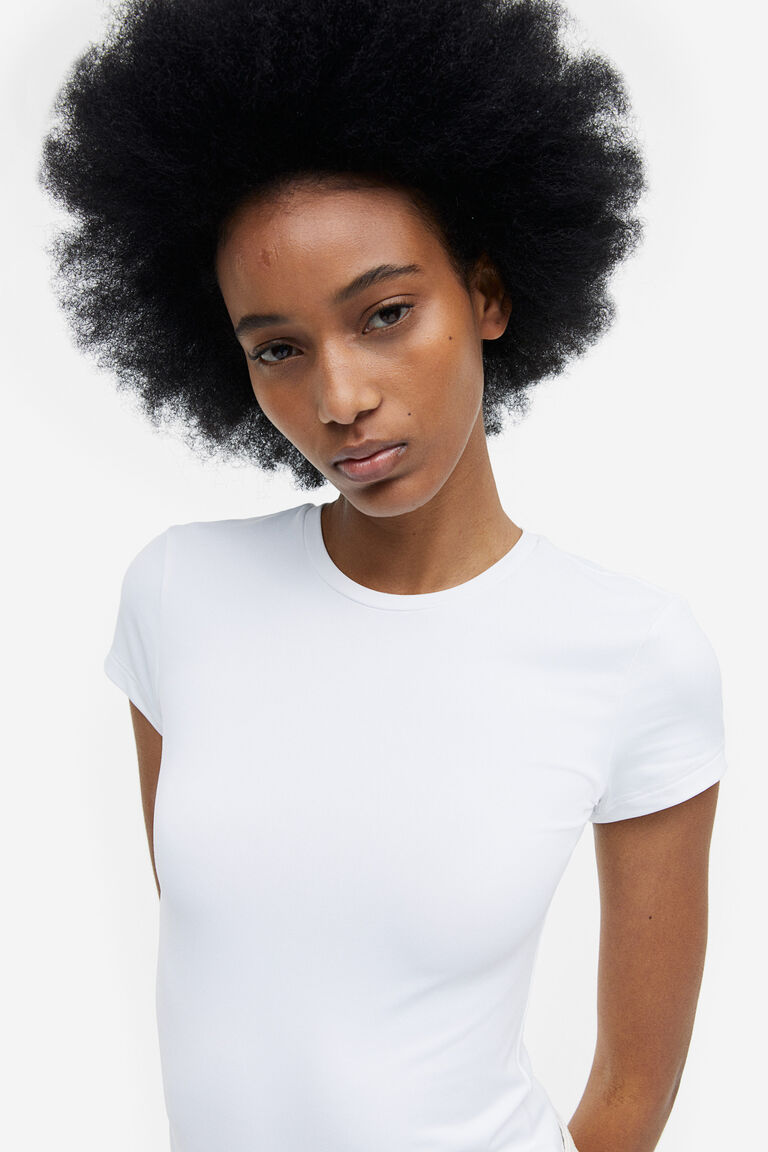 Fitted microfibre T-shirt