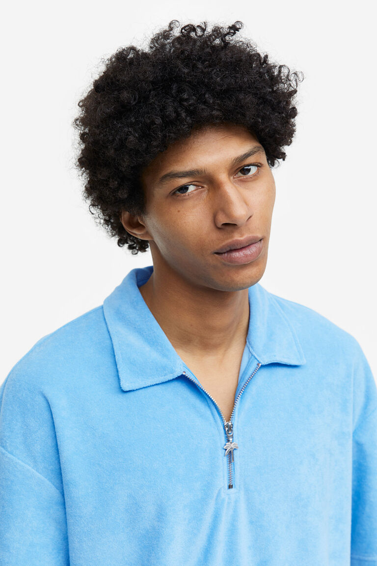 Relaxed Fit Terry polo shirt